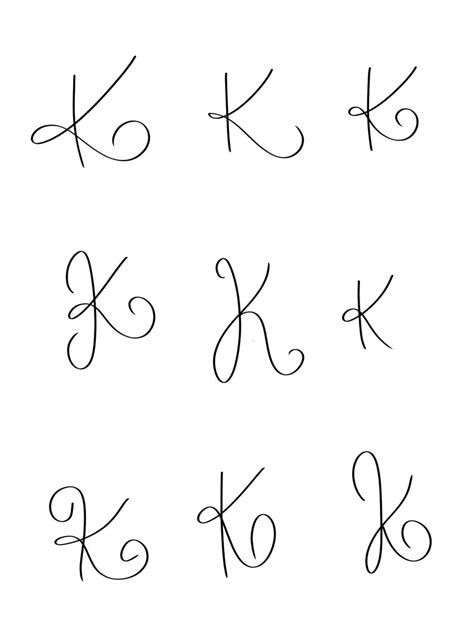 Letter K Cursive Writing