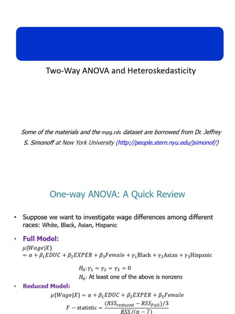 Two Way Anova And Heteroskedasticity Pdf Errors And Residuals Statistical Hypothesis Testing