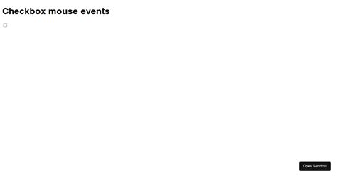 Input Type Checkbox Events Codesandbox