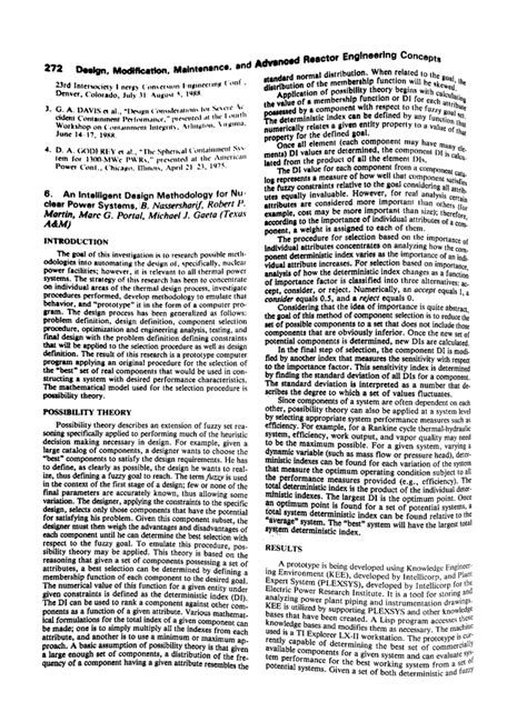 PDF An Intelligent Design Methodology For Nuclear Power Systems