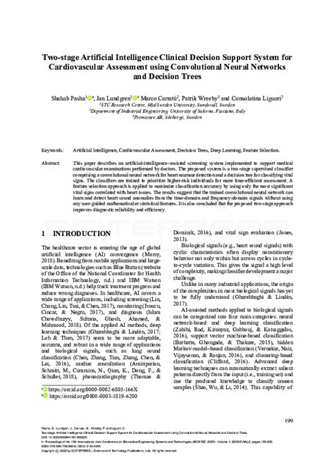 Pdf Two Stage Artificial Intelligence Clinical Decision Support System For Cardiovascular