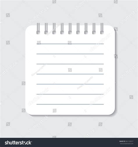 Realistic Template Notepad Spiral Blank Cover Stock Vector Royalty Free 561123517 Shutterstock