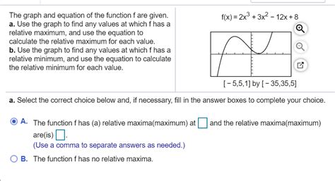 Solved The Graph And Equation Of The Function F Are Given