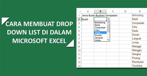 cara membuat dropdown excel 2021