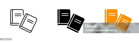 책 세트 아이콘입니다 펼쳐진 책 도서관 교육 연구 교과서 종이 제본 등 교육 개념입니다 선에 있는 벡터 아이콘 흰색 배경에 검은색과 화려한 스타일 0명에 대한 스톡 벡터