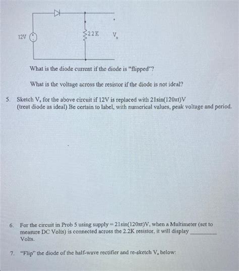 Solved 4 Calculate The Diode Current And The Voltage Across