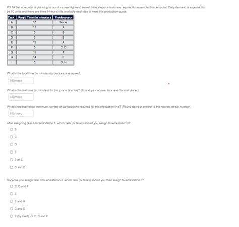 Solved Given Your Task Assignments To Workstations What Is