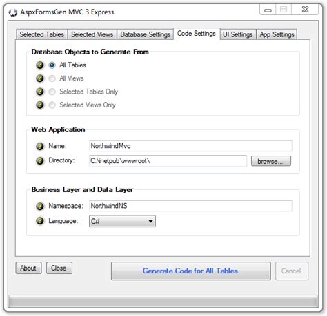 Free Aspnet Mvc 3 Code Generator Aspxformsgen Mvc 3 Express Tutorial