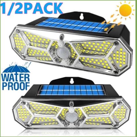 Super Bright 200w 5000w Solar Lights Outdoor Motion Sensor 126led Ip65 Waterproof Garden Night