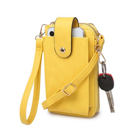 Poppy Faux Leather Womens Crossbody Shoulder Bag Cell Phone Purse