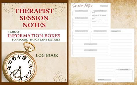 Therapist Session Notes Log Book Track And Record Your Client