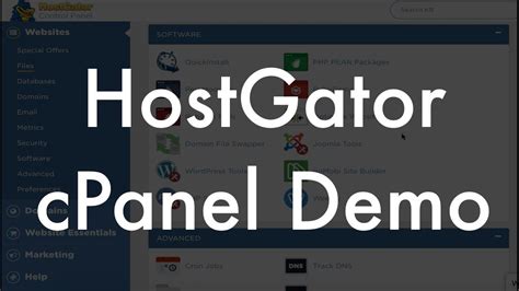 HostGator CPanel Demo YouTube