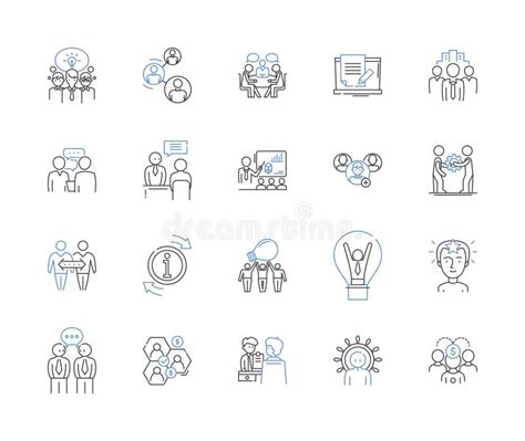 Total Quality Management Outline Icons Collection Tqm Quality