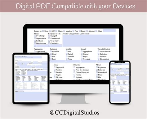 Girp Progress Note Template Fillable And Printable Mental Etsy