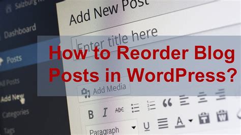 How To Reorder Blog Posts In Wordpress Without Using Plugin Youtube