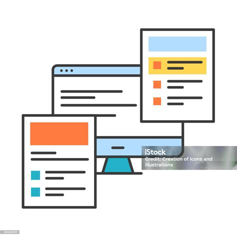 前端開發顏色線圖示使用 Htmlcss 和 Javascript 將資料轉換為圖形介面的實踐ui Ux Gui 設計項目可編輯的描邊向量圖形及