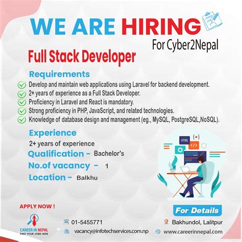 Infotech Services On Linkedin Fullstackdeveloper Cyber2nepal