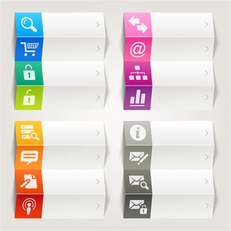 رنگین کمان الگوی ناوبری آیکون های وب سایت و اینترنت 1157387