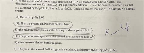 Solved 20 A 25 Mathrm{~ml} Solution Of 0 100