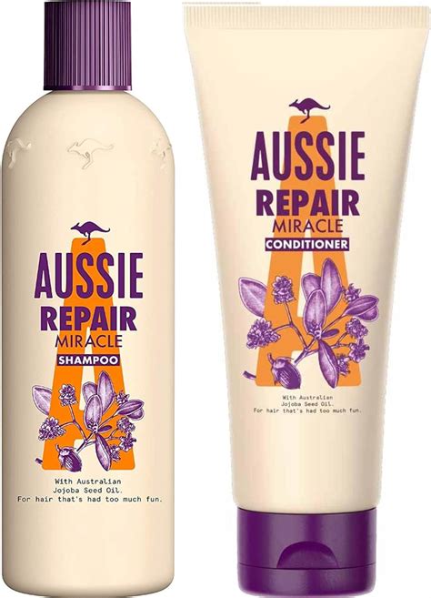 Aussie REPAIR Miracle Duo SHAMPOO 300ml CONDITIONER 200ml Amazon Co Uk Beauty