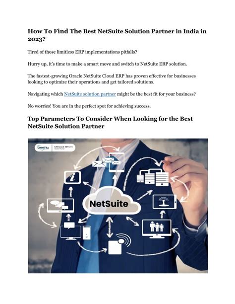 PPT Best NetSuite Implementation Partner In India Cinntra PowerPoint Presentation ID