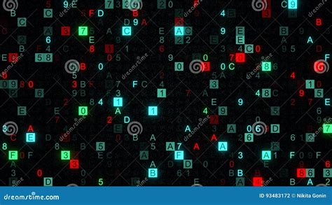 Digital Data Hex Code Symbols Abstract Background Stock Illustration Illustration Of Program