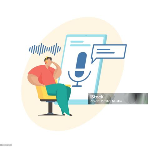 팟캐스트 콘텐츠 청취자 개념 플랫 벡터 일러스트레이션 듣기에 대한 스톡 벡터 아트 및 기타 이미지 듣기 팟캐스팅 가공의