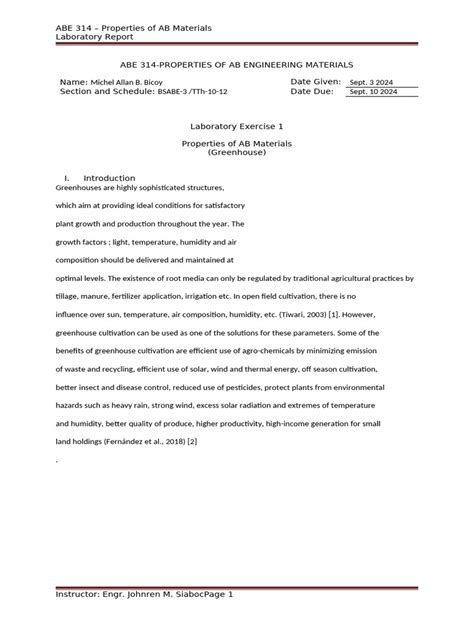 Laboratory Activity Format121 Pdf