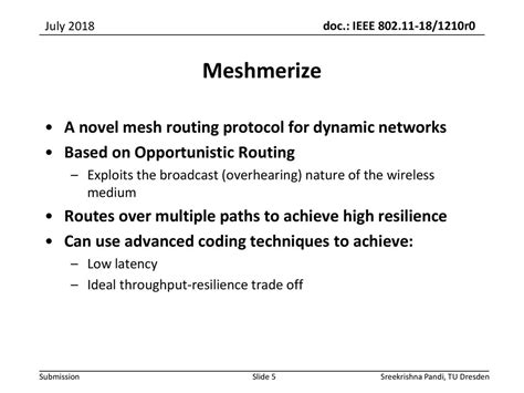 Meshmerize A Resilient Mesh For Dynamic Topologies Ppt Download