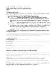 Apex Learning Study Sheet Pdf Study Study Land And Labor In The South Guide United