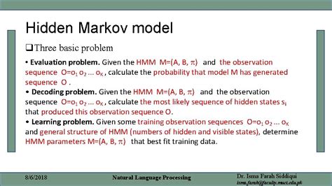 Natural Language Processing Language Model Markov Process