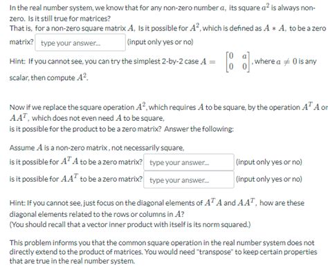 Solved In The Real Number System We Know That For Any Chegg