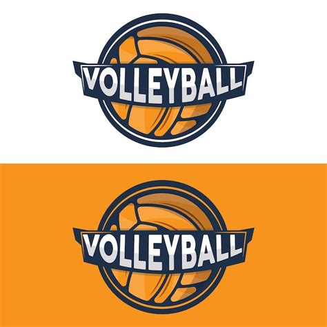 배구 로고 스포츠 심플한 디자인 세계 스포츠 토너먼트 벡터 그림 기호 아이콘 프리미엄 벡터