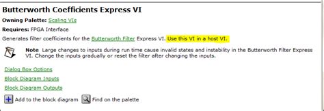 greyed out butterworth filter express vi icon in fpga module ni community