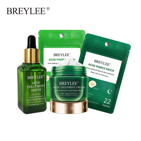 Breylee 얼굴 여드름 제거 패치 티 트리 여드름 제거 세럼 수축 모공 얼굴 여드름 복구 크림 치료 여드름 스킨 케어 도구