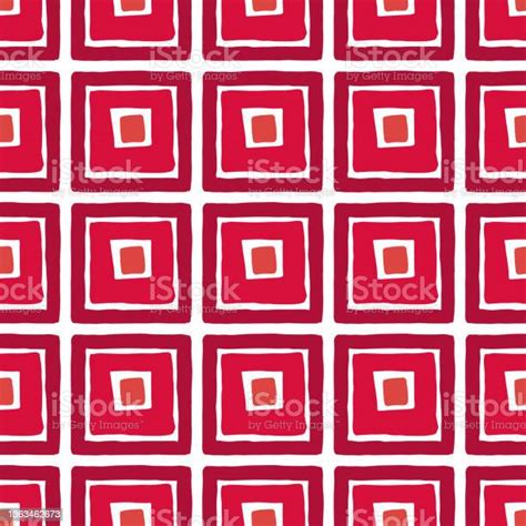 흰색 배경에 격리된 빨간색 잉크 사각형입니다 추상적인 매끄러운 패턴 가로 및 수직 뷰입니다 손으로 그린 벡터 그래픽 그림 텍스처 0명에 대한 스톡 벡터 아트 및 기타 이미지