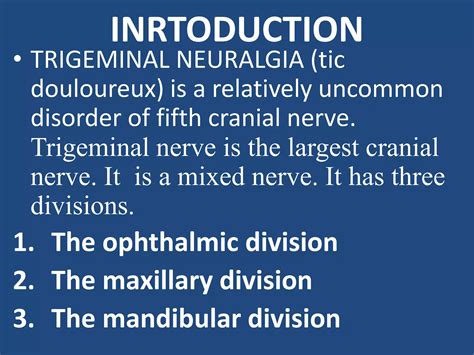 Trigeminal Neuralgia Dkg Ppt
