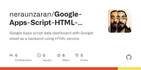GitHub Neraunzaran Google Apps Script HTML Service Dashboard Google Apps Script Data