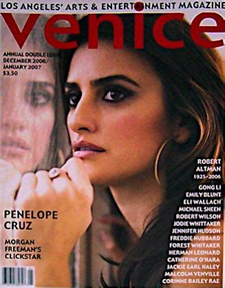 Penélope Cruz Venice Magazine December 2006 Cover Photo United States