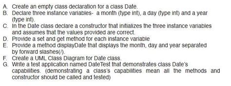 Solved A Create An Empty Class Declaration For A Class