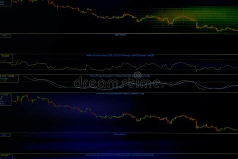 Blur Background Data Crypto Currency On Blur Candlestick Graph Chart