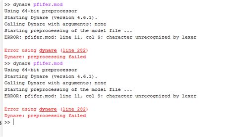 Error Using Dynare Installation And Setup Dynare Forum