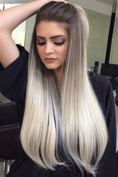 Women With Straight Blonde Ombre Hair