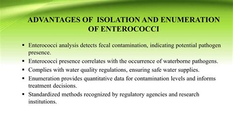 Issolation And Enumeration Of Enterococci In Water Samples Ppt