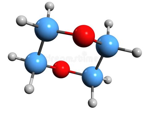 3d Image Of Dioxane Skeletal Formula Stock Illustration Illustration Of Dioxide Base 276344793