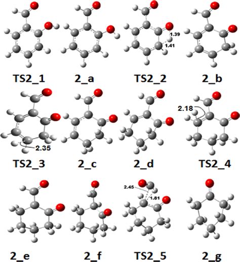 Optimized Molecular Structures Of Reaction Pathway 2 Download