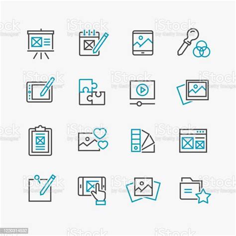 向量 Web 開發列圖示集向量圖形及更多互聯網圖片 互聯網 作品展示包 可移動性 Istock