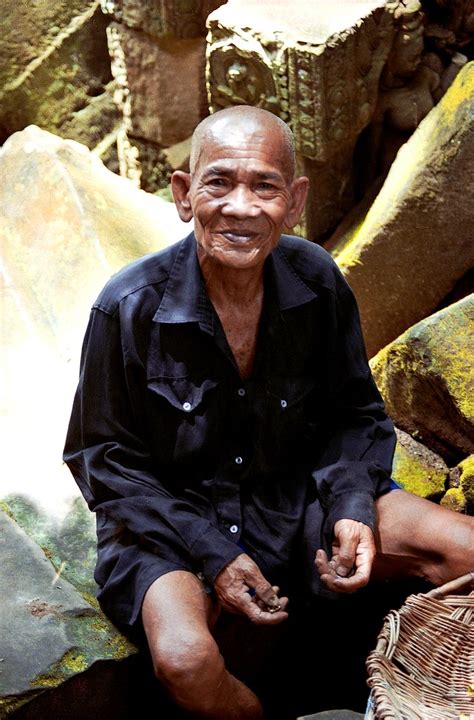 Old Cambodian At Ta Prohm El Branden Brazil