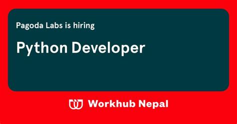 Workhub Nepal On Linkedin Python Developer