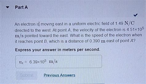 Solved A Proton Is Moving In The Uniform Electric Field Of